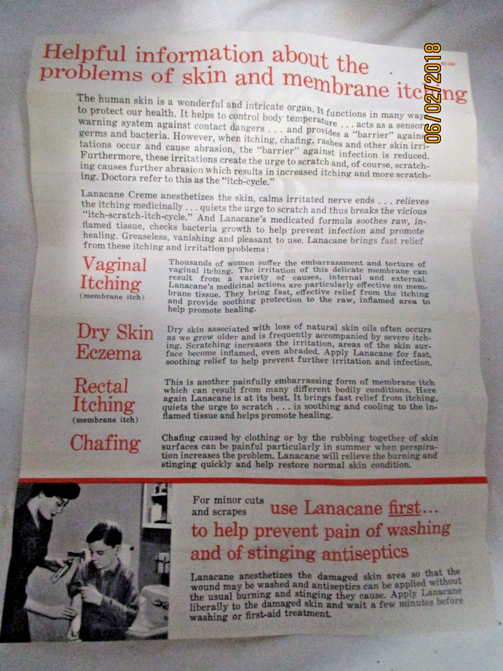 1950s Combe INC Lanacane Box & Instructions W/ Ads | eBay