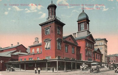 Postcard Camden Railroad Station B & O Baltimore MD. U212 | eBay