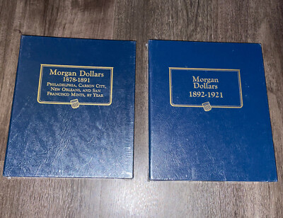 2 Morgan Dollar Coin Albums 1878-1921 Whitman 9128 & 9129 Collector 2oc ...