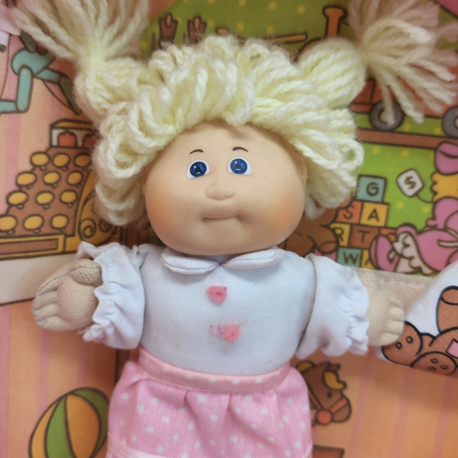 VINTAGE 1983 COLECO CABBAGE PATCH PIN-UPS MINI BLONDE GIRL DOLL TOY ...