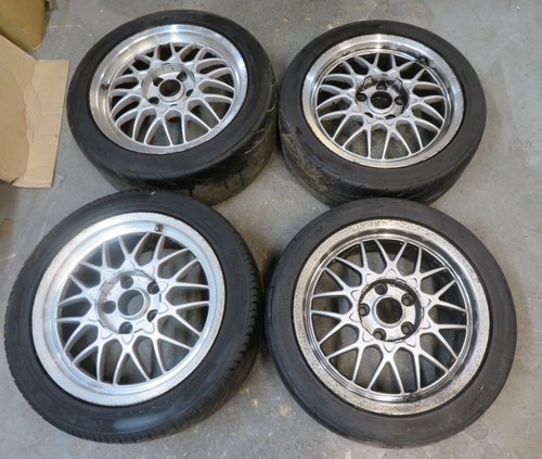STAGGERED FITMENT 16" BBS ALLOY WHEELS X4 PCD 5 X 114.3 8J REAR 7J ...