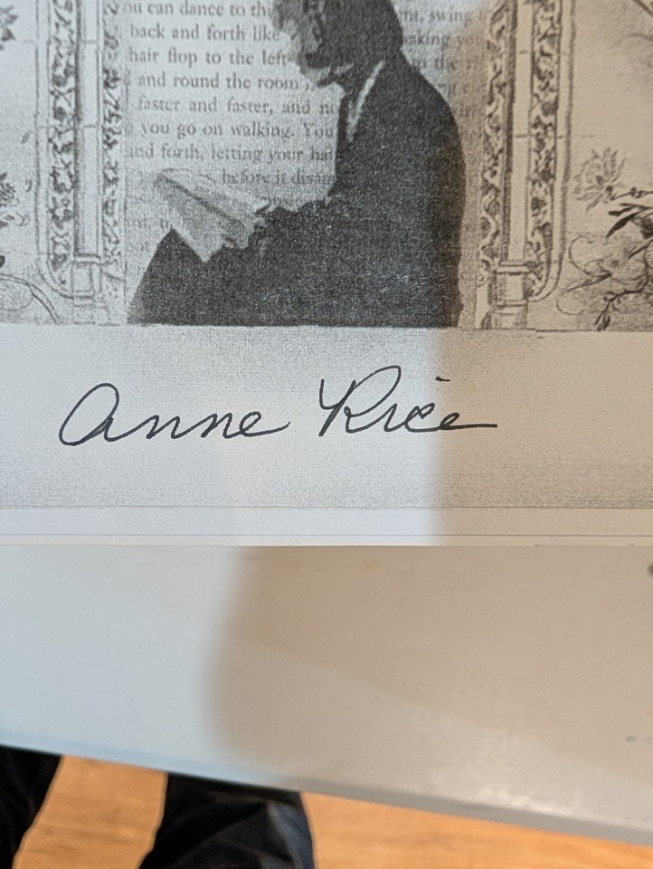 Anne Rice Hand Signed Autographed Book Plate Author Interview With The ...