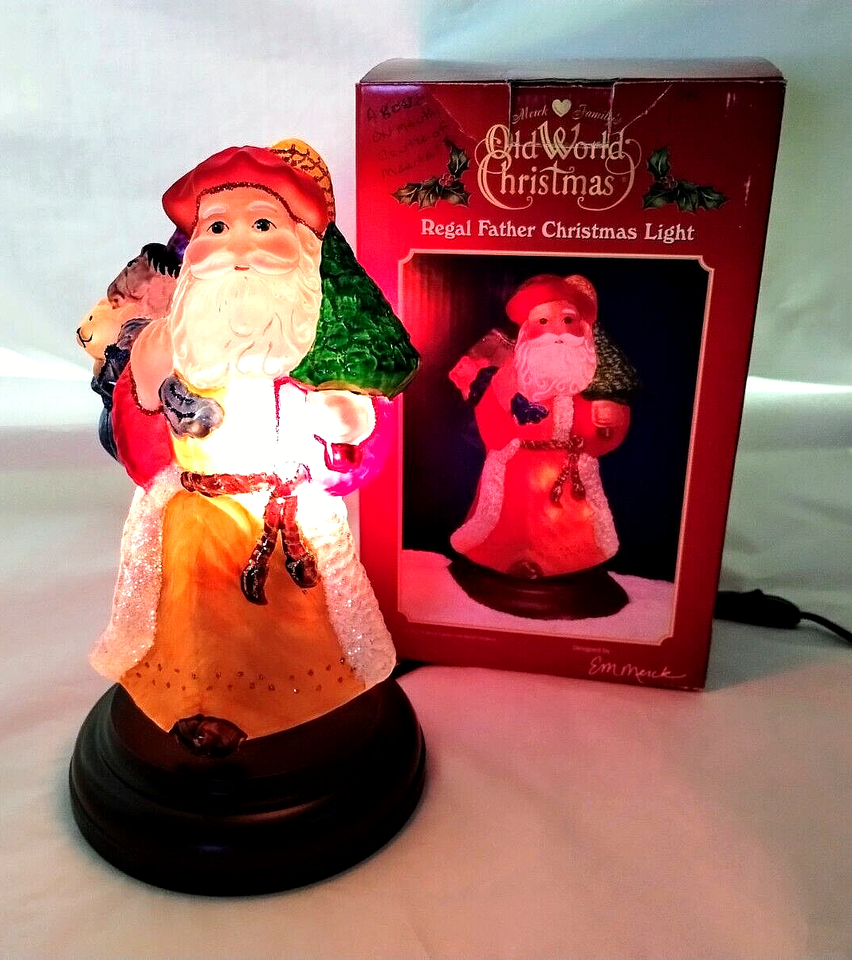 OLD WORLD Christmas Merck 2002 Regal Father Christmas Light / Santa ...
