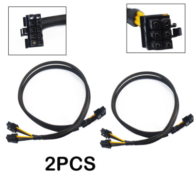 For HP DL380 G8 G9 Gen8 Gen9 10pin to 6pin+6pin Power Adapter 2pcs | eBay