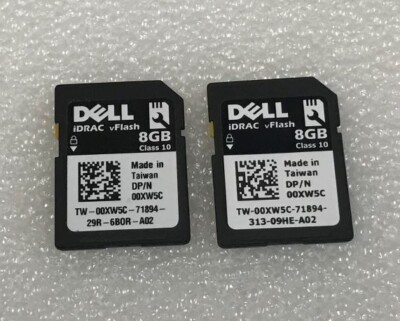 Lot of 2x Dell iDRAC vFlash 0XW5C 00XW5C 8GB SD Card for Dell PowerEdge ...