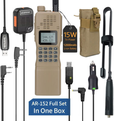 Baofeng Ar-152 Vhf/uhf Military Tactical Ham Two Way Radio Fm Walkie ...