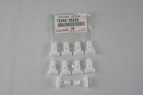 GENUINE TOYOTA OUTSIDE MOLDING BUMPER RETAINER 10 X 7539235220 OEM ...
