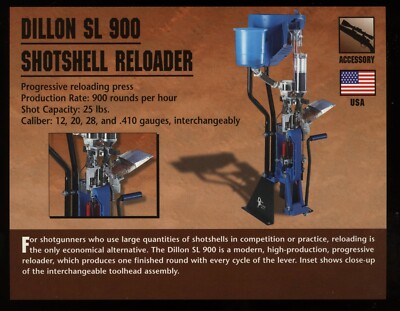 Dillon SL 900 Shotshell Reloader Atlas Classic Firearms Card | eBay