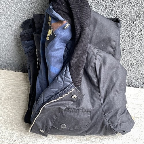 Barbour Fawden Men's Waxed Jacket in Dark Navy- size S #WAX82 | eBay