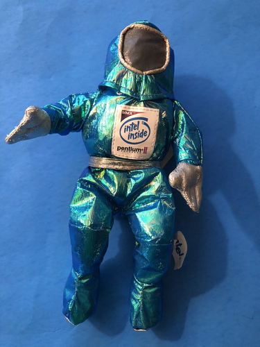 Intel Inside Pentium II MMX 1997 Shiny Blue Astronaut Plush New with ...