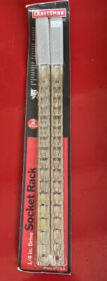 CRAFTSMAN #41323 USA MADE 1/4” Dr Socket Rack/Rail Set of Two TT321 | eBay