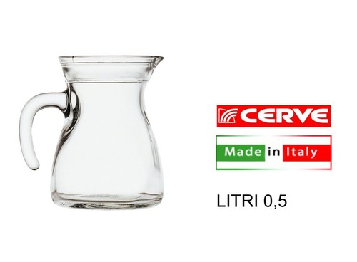 CARAFFA VETRO LT.0,5 CERVE | eBay