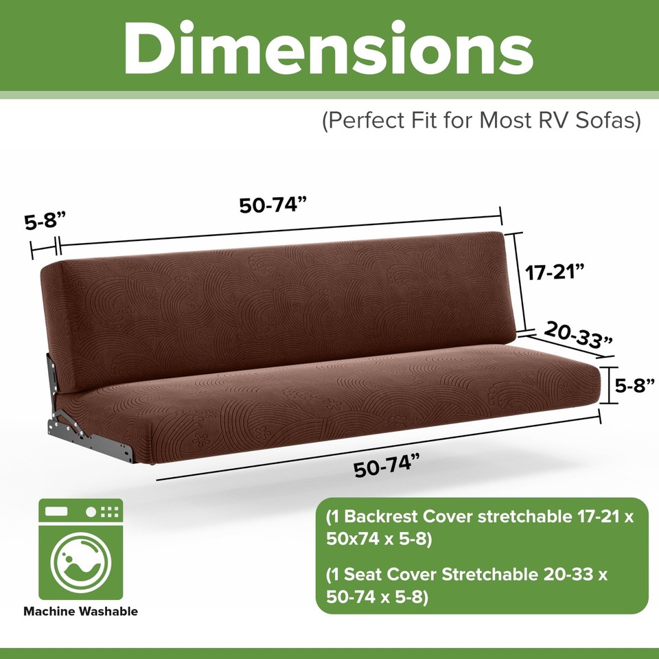 RV Couch Covers for Sofa Bed – 2-Piece Backrest and Seat Covers Ideal for Jac... | eBay
