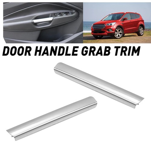 2X Silver Inner Armrest Pull Handle Grab Trim Molding Fit ford Escape ...