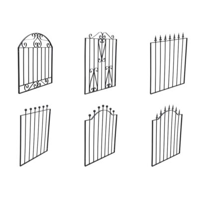Large Garden Gate Wrought Iron Metal Gates Outdoor Yard Patio Barrier ...