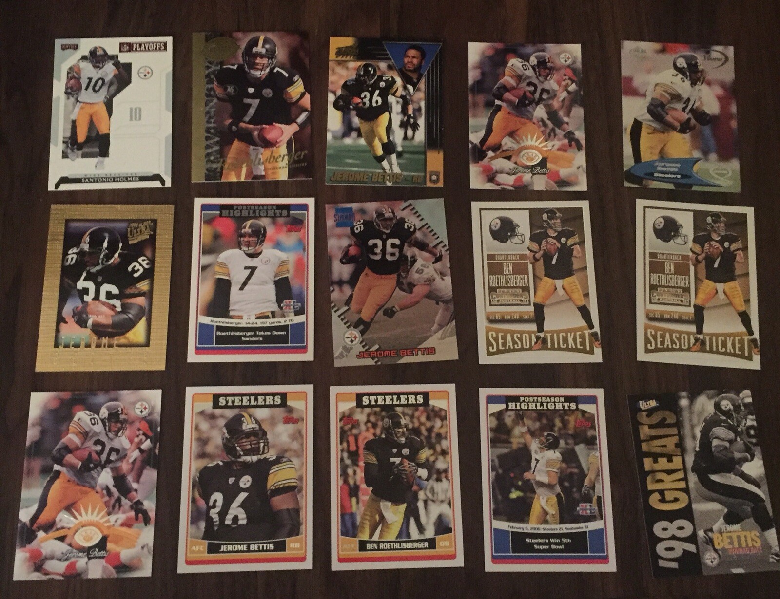 Lot Of 50 Pittsburgh Steelers Cards Plus An Additional 5 Ben ...