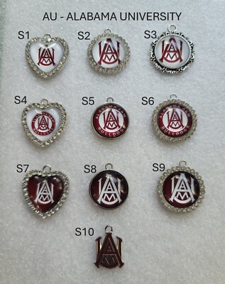 Sale charms of A&M Alabama University NCAA Sport teams, CZ stones, top ...
