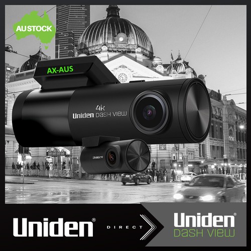 UNIDEN - DASHVIEW50R - 12/24V 4K DASH CAM with GPS & WiFi + REAR CAMERA ...