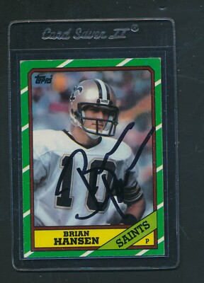 1986 Topps #348 Brian Hansen Saints Signed Auto *B3875 | eBay Australia