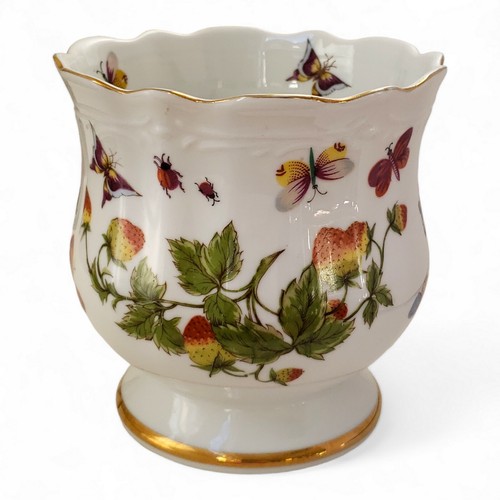 Vintage Lenwile Ardalt Porcelain Hand Painted Strawberries & Butterflies Planter | eBay