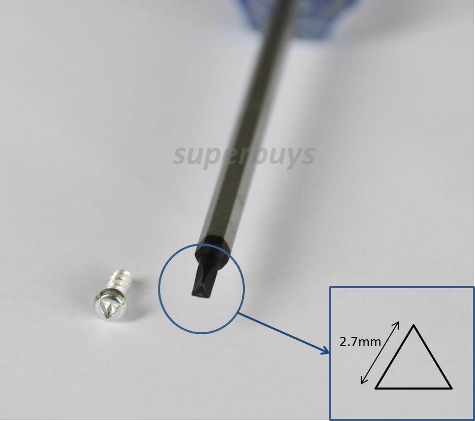 2.7mm Triangle Hex Key Tip Screwdriver Allen Repair Triangular Head ...
