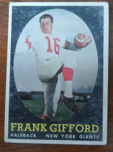 1958 TOPPS FOOTBALL#73 FRANK GIFFORD NEW YORK GIANTS VG T-802 | eBay