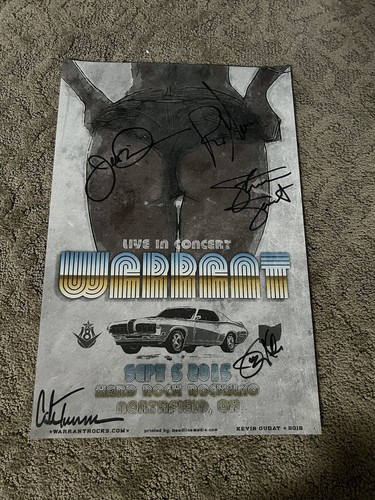 Warrant 2015 Rock Band Signed Northfield Ohio Tour Concert Poster | eBay