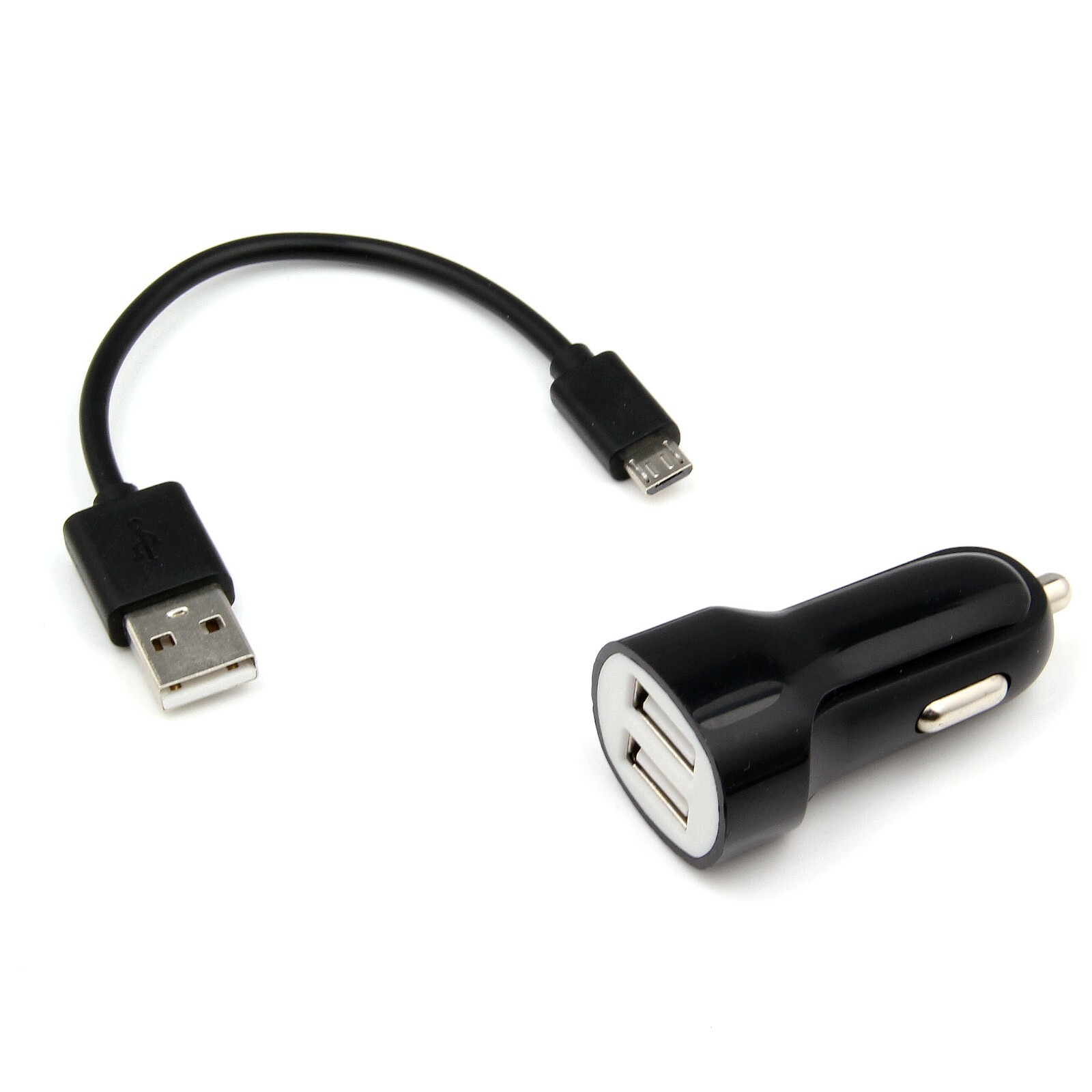 Super Short USB Cable & In-Car Charger for Samsung Galaxy A10 M10 A2 ...