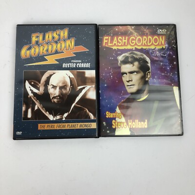 2 x Flash Gordon 3 Full Length Episodes + The Peril From Planet Mongo B ...