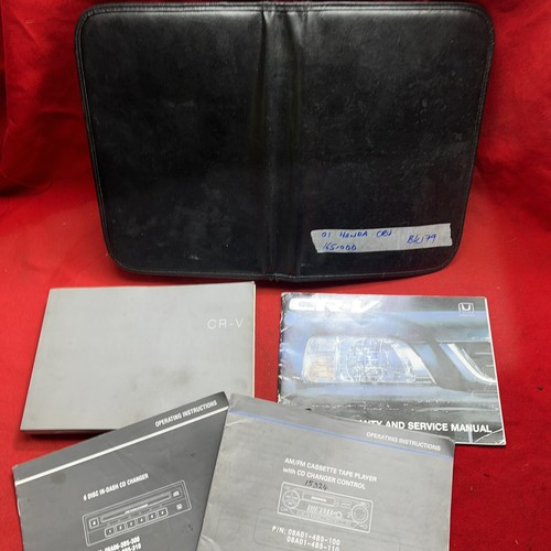 HONDA CRV OWNERS HANDBOOK RD1, 12/95-11/01 LOGBOOK SERVICE DEALERSHIP ...