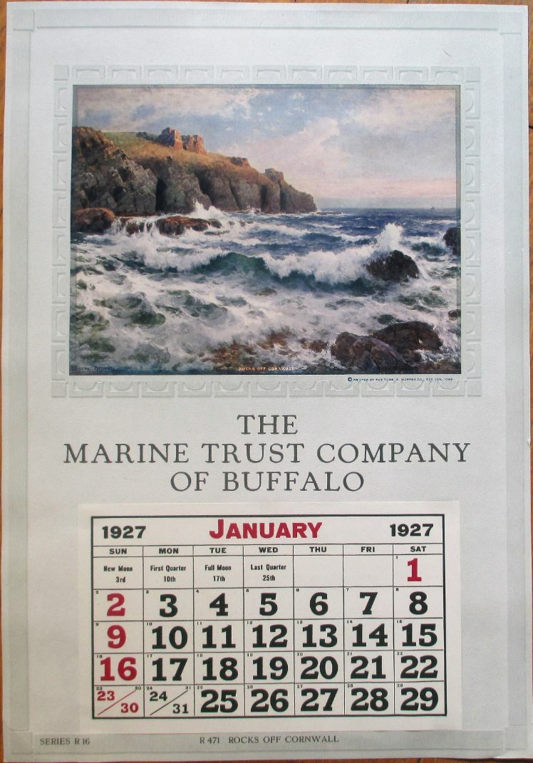 1927 Calendar Year 1927 Calendar – United States