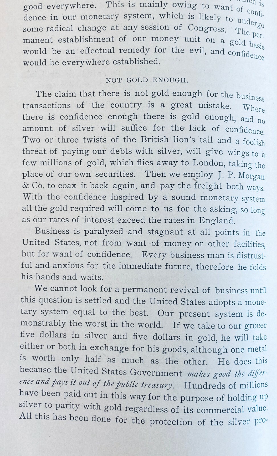 1896 Gold & Silver Currency James Batterson 1st Ed. ~ Wall Street Stock ...