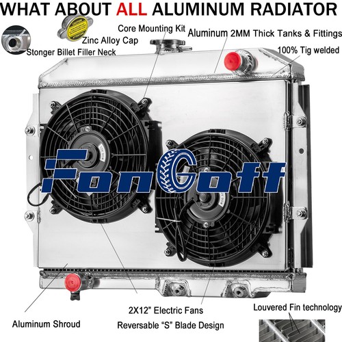 3~ROW RADIATOR SHROUD FAN FIT 1968~74 AMC JAVELIN/AMX/RAMBLER/MARLIN ...