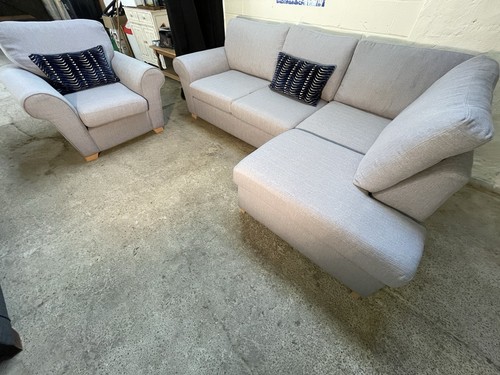 DFS Grey L Shaped Corner Sofa with Matching Armchair LOCAL DELIVERY ...