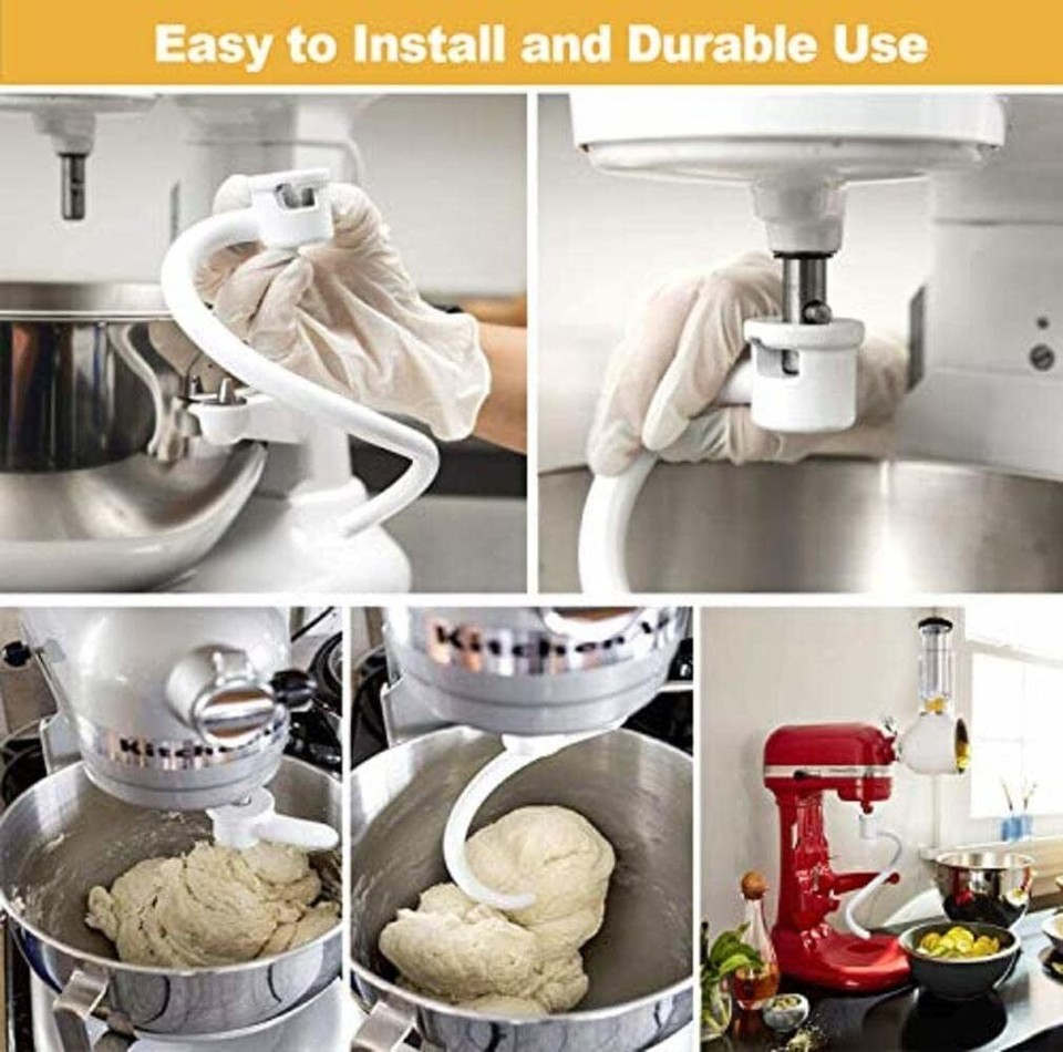 Spiral Dough Hook for KitchenAid 5 Plus & 6QT Bowl-Lift Stand Mixers ...