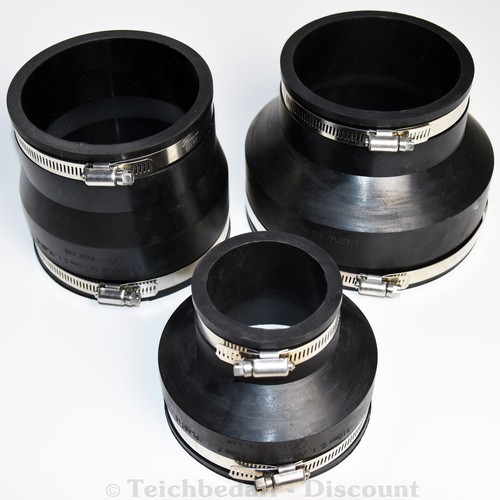 Flexible Reduziermuffe AirAqua® Gummi Reduzierung Muffe Koi Teich 63 ...