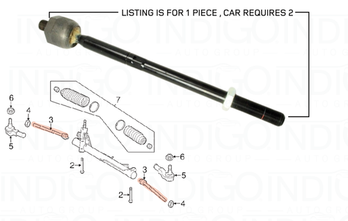GENUINE FACTORY OEM LAND ROVER STEERING RACK INNER TIE ROD LR2 LR016869 ...