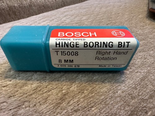 Bosch T15008 Hinge Boring Bit Carbide Tipped Right Hand Rotation 8mm ...