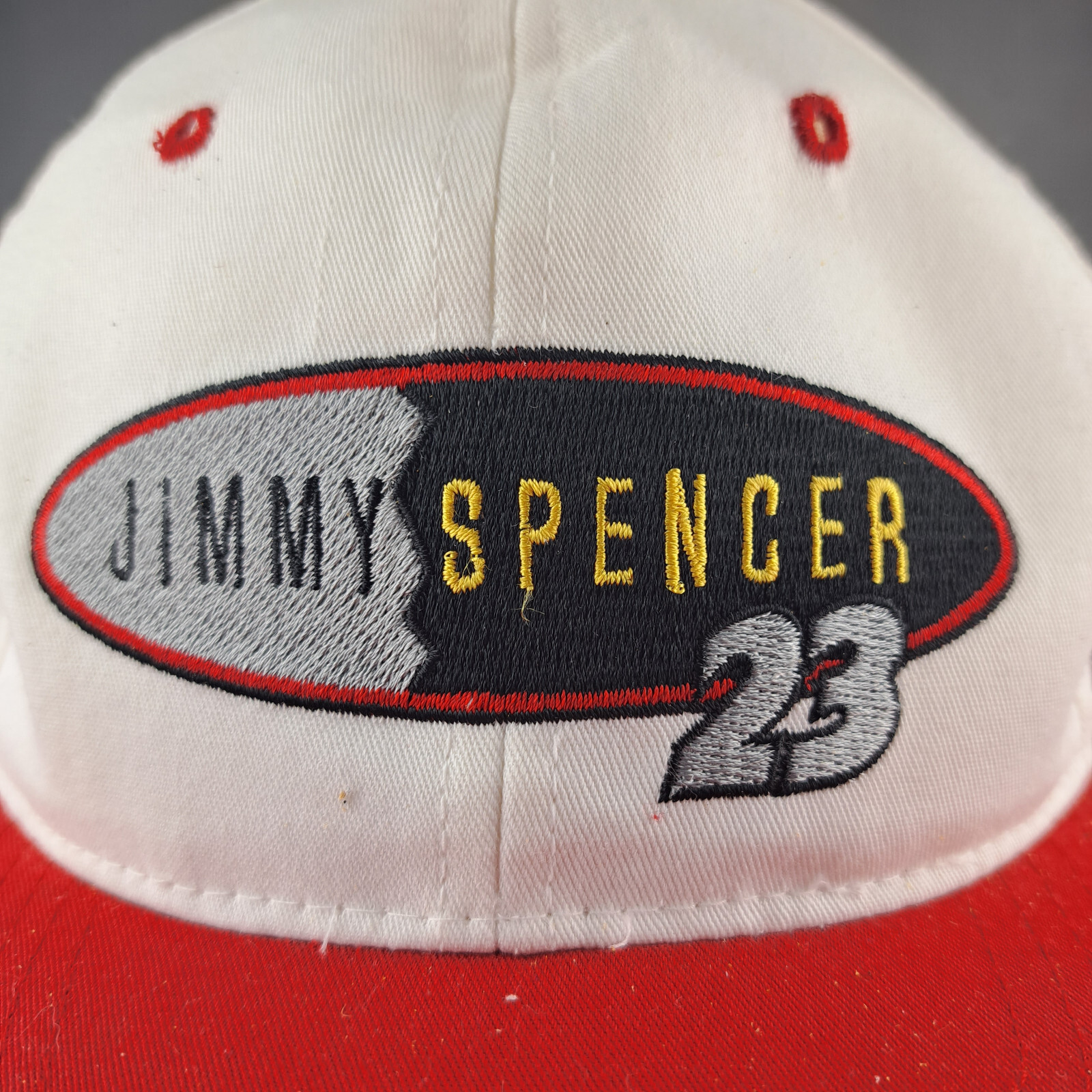 Nascar Jimmy Spencer 23 Winston White Mens Hat Adjust… - Gem