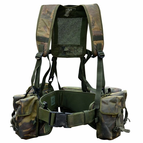 British Army CHEST RIG DPM Tactical Airborne Webbing Set Woodland Vest ...