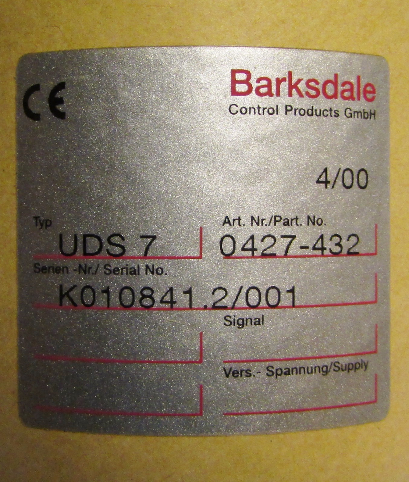BARKSDALE UDS7 0427 432 UDS Dual Pressure Switch | eBay