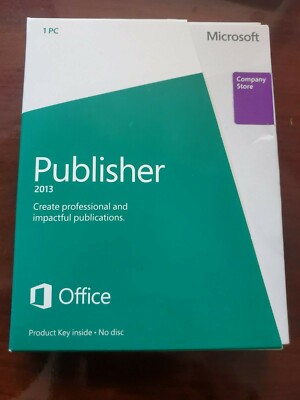 Microsoft Publisher 2013 (Opened Box) 885370451085| eBay