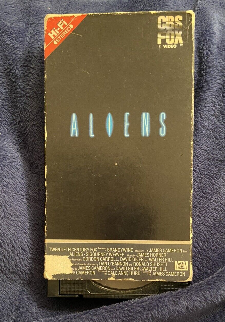 Aliens VHS VCR Video Tape Movie Used Sigourney Weaver Original CBS Fox ...