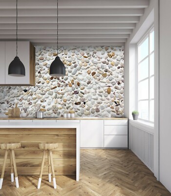 3D White Stone Road ZHUB995 Wallpaper Wall Mural Removable Self ...