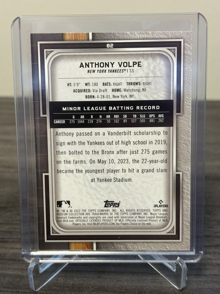 Anthony Volpe Rookie Card - 2023 Topps Museum Collection Baseball | eBay