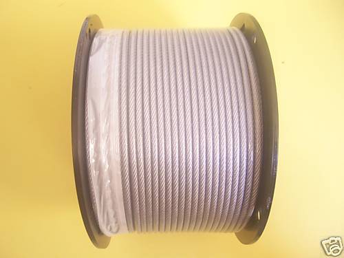 Vinyl Coated Wire Rope Cable 3/32 - 3/16, 7x7: 50,100, 250, 300, 500 ...