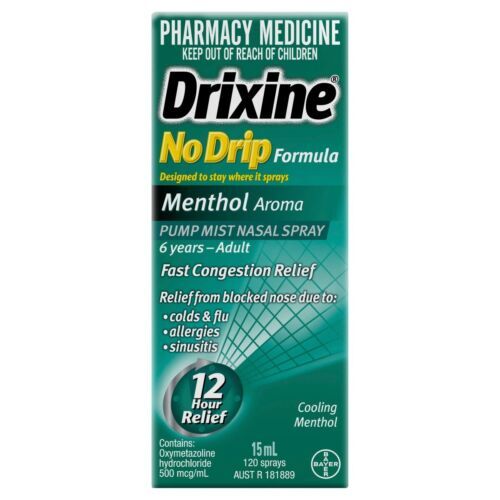 Drixine No Drip Menthol Nasal Spray 15ml | eBay