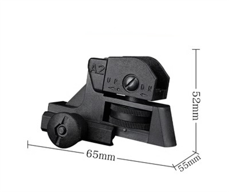Tactical Iron Sight Shooting Detachable Front Sight Dual Apertures Rear ...
