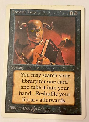 Demonic Tutor Unlimited Edition - Magic the Gathering | eBay