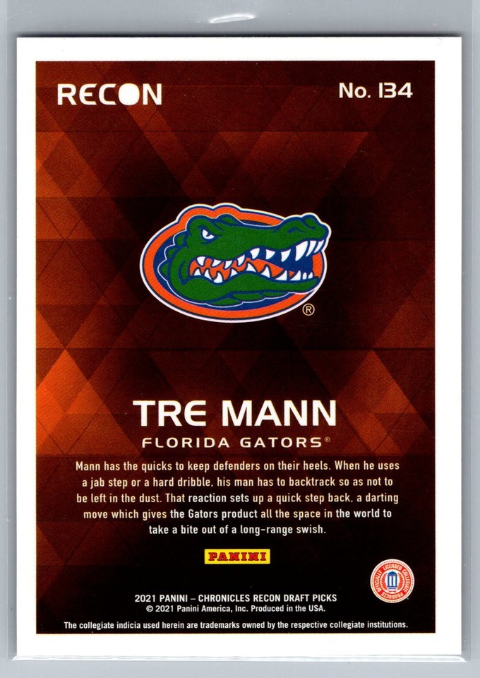 2021 Panini Chronicles Draft Picks #134 Tre Mann Bronze | eBay
